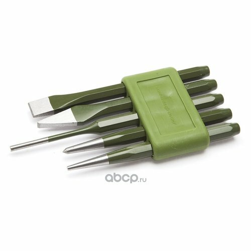 Набор ударного инструмента 5 предметов с пластиковым держателем (зубило 11х125 крейцмейсель 4х125 Дело Техники 389050