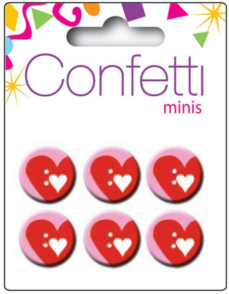 #7005 Пуговицы "Mini Confetti" Hearts Blumenthal Lansing 6 шт