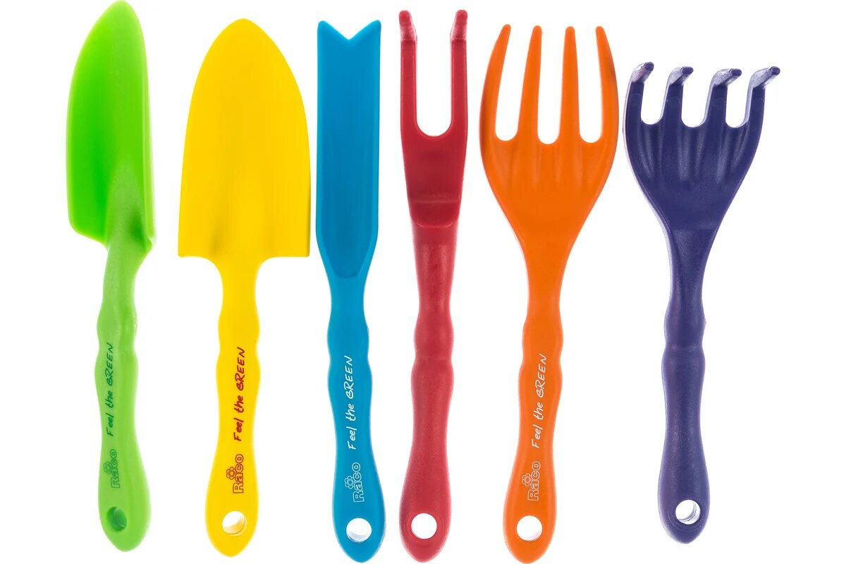 RACO Набор садовый Mini tools, 6 предметов, модель 4225-53/451, для дачи и сада