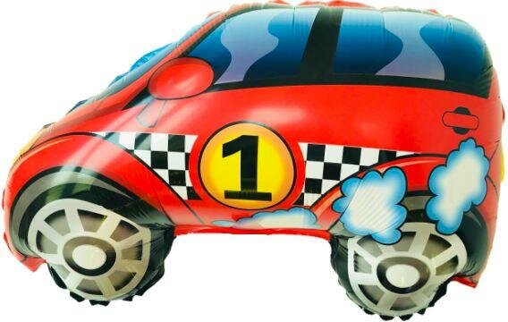 Шар (27'/69 см) Фигура, Гоночный автомобиль, Красный, 1 шт.