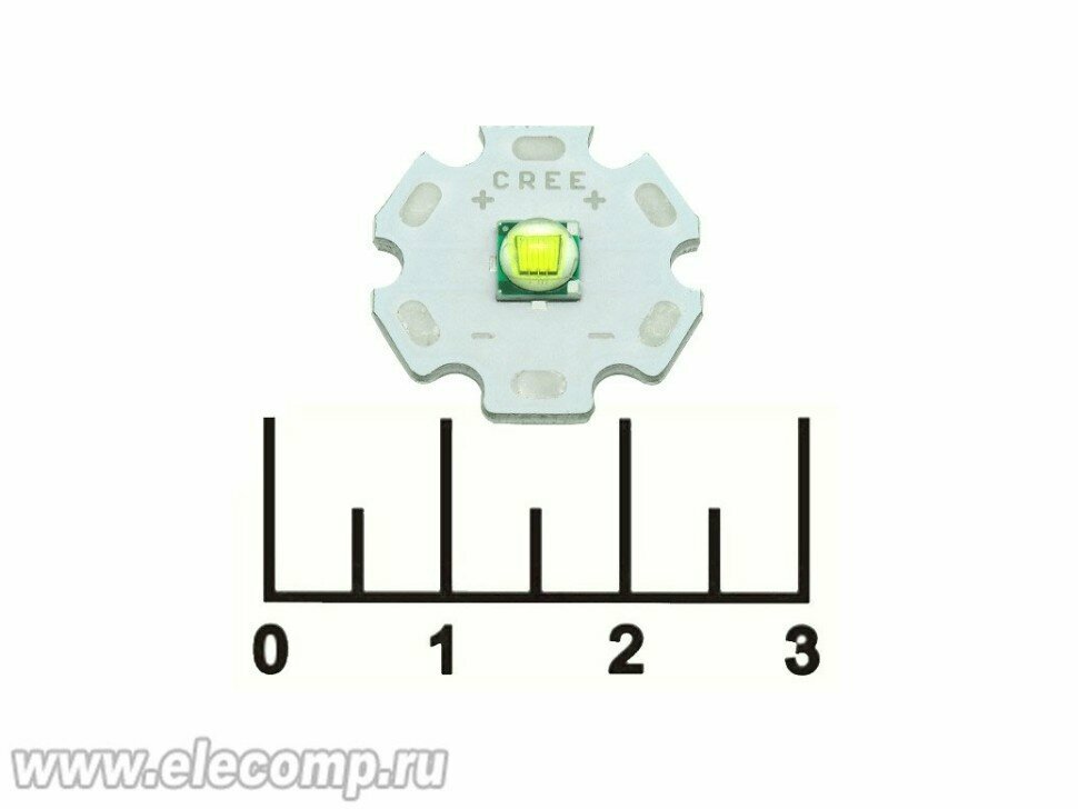 Светодиод LED 10W 3.5V белый холодный T6 20мм Cree 7000K