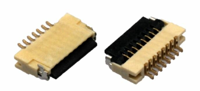 Разъем FPC Flip-Lock 1010-4RLGF 4 pin высота 1мм шаг 1мм