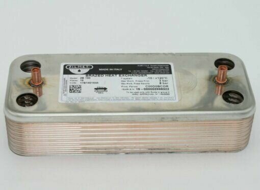 Теплообменник ГВС Zilmet 17b1901644, 16 пл, 142 мм, Ariston Clas/Genus/BS/Egis Plus/Matis, 65104333