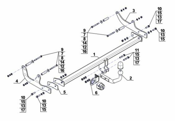 Фаркоп на Renault Fluence седан 2010-2016 (паспорт и сертификат в комплекте)(без электрики) Steinhof. R-039