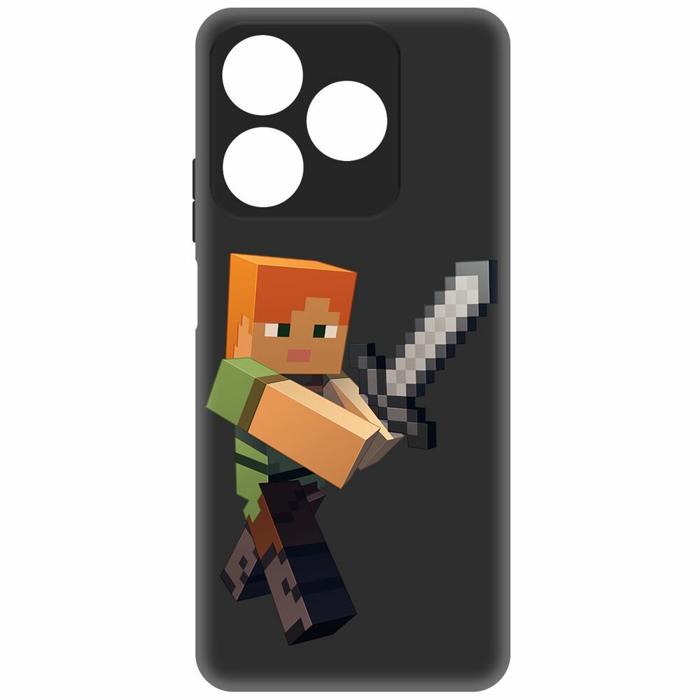 Чехол-накладка Krutoff Soft Case Minecraft-Алекс для Realme C61 черный