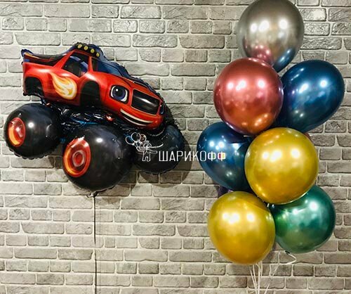 Композиция из шаров на День Рождения "Вспыш"