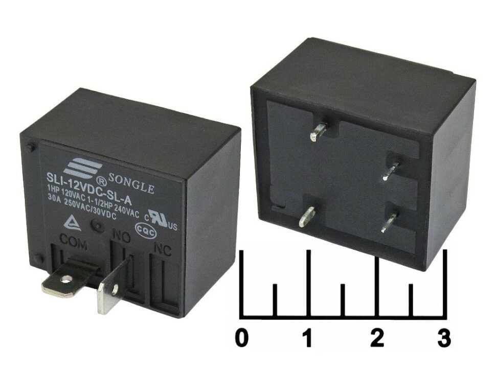 Реле =12V 30A/250V SLI-12VDC-SL-A