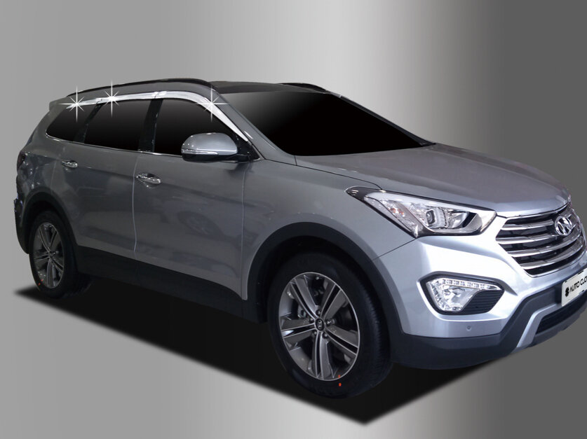 Grand Santa Fe - дефлекторы с хромированным покрытием