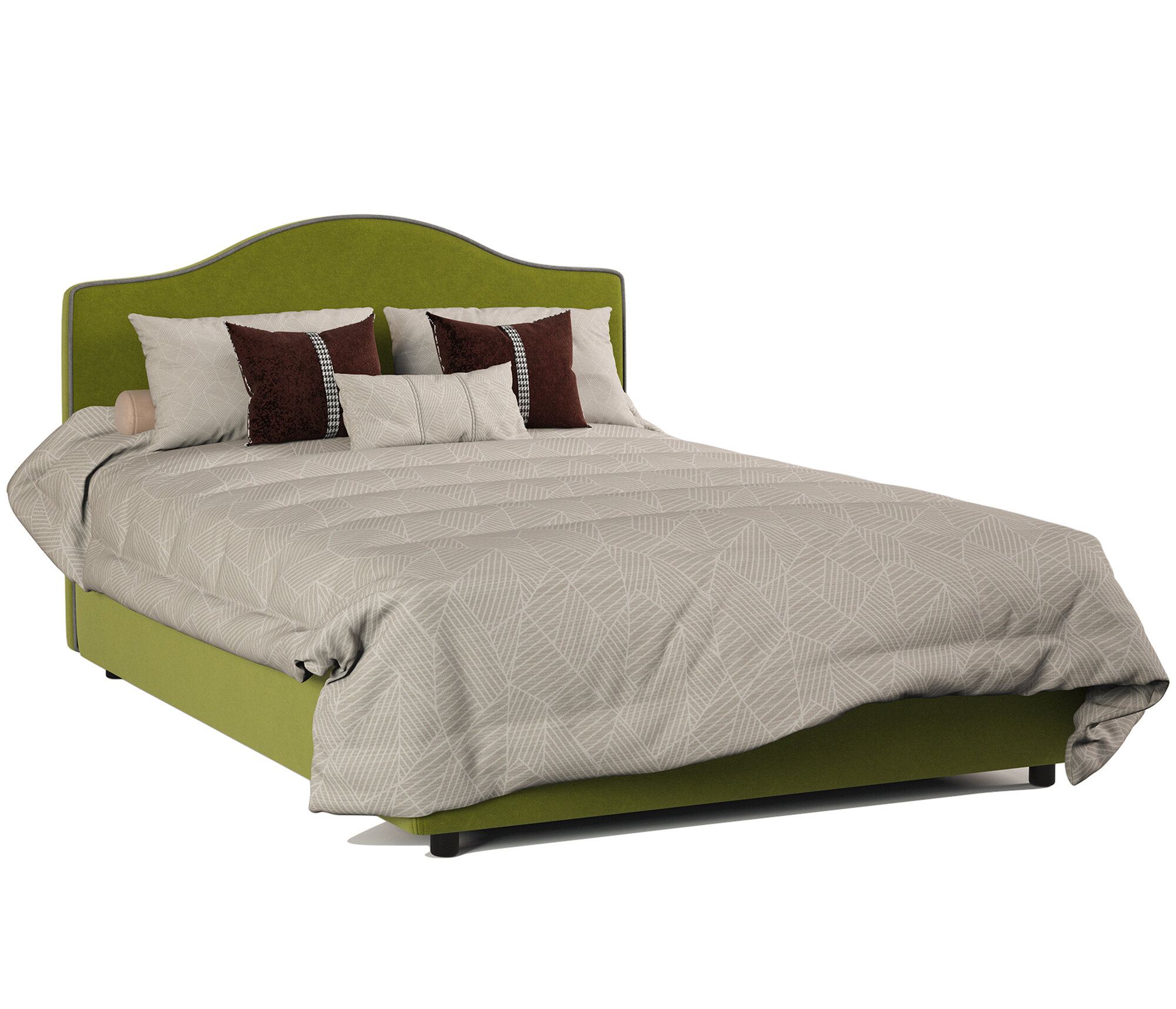 Тахта кровать Класс 160х195 см, двуспальная, велюр Дрим эппл