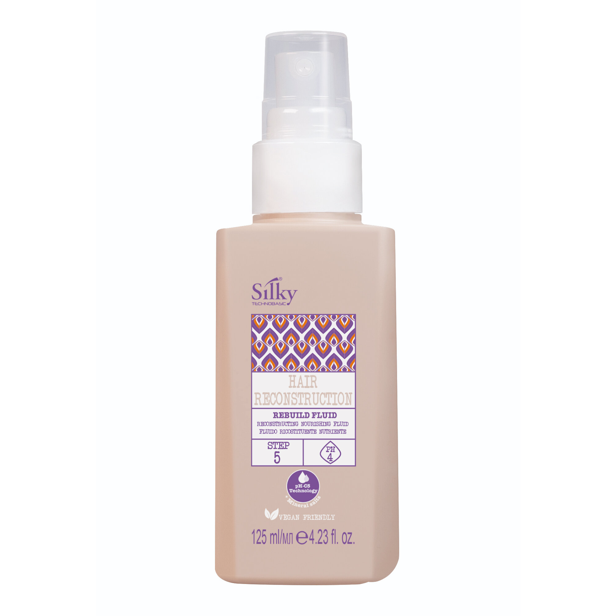 Увлажняющий несмываемый спрей для поврежденных волос Silky Hair Reconstruction, 125 мл