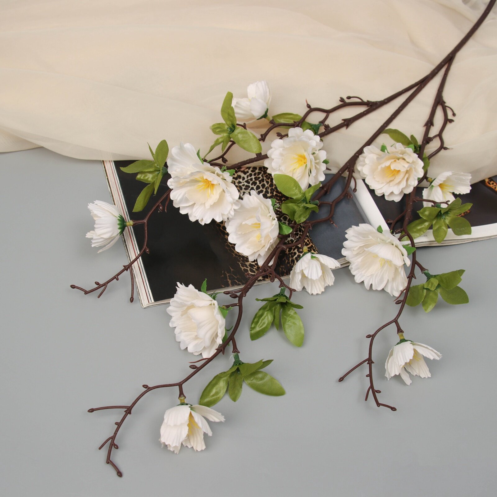 Искусственные цветы Poetry in Flowers «Пион древовидный», белые, 70 см