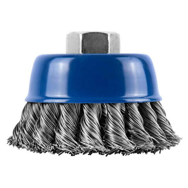 MONOGRAM чашеобразная витая стальная корщетка для УШМ 75 мм для обработки металлов