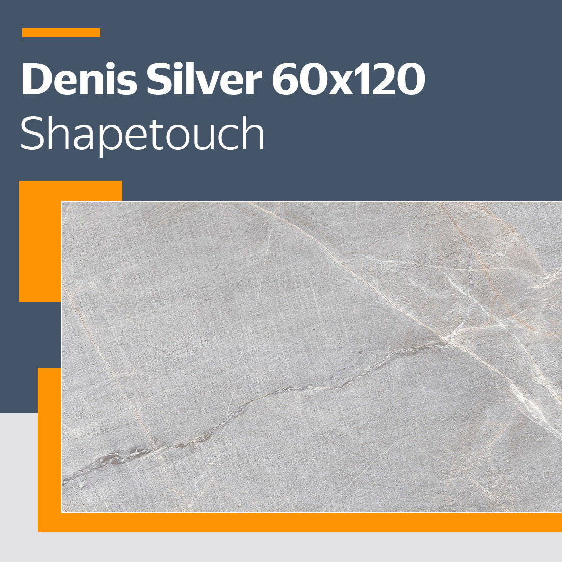 Керамогранит Belleza Denis Silver 60x120 (Shapetouch) плитка под камень