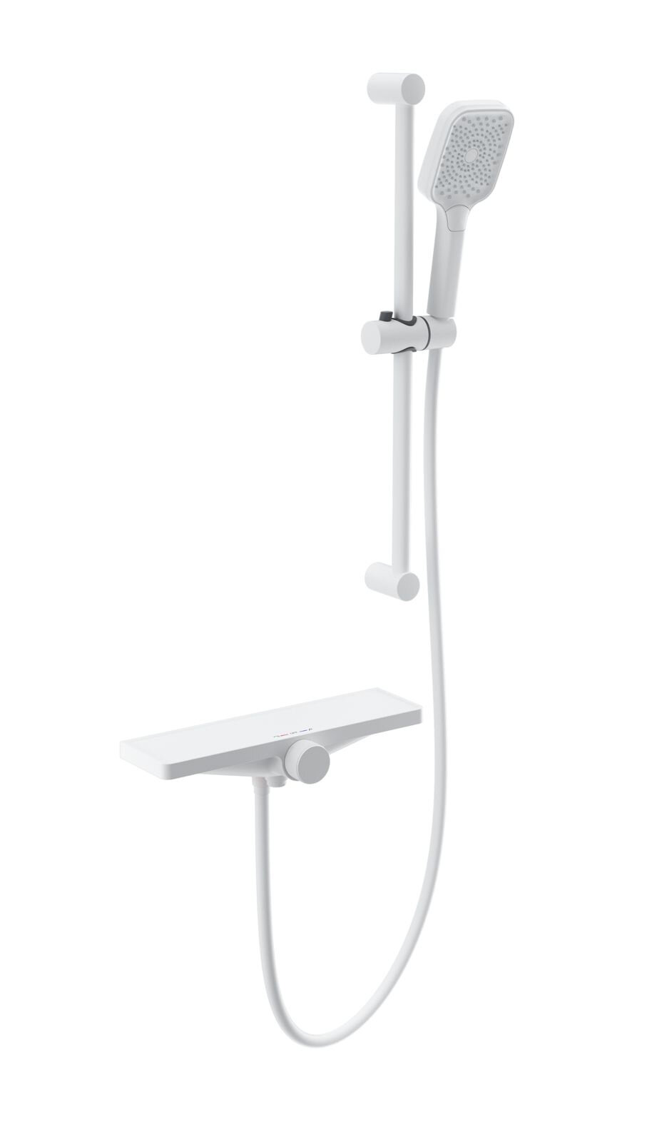 Белый стильный смеситель для ванны с душем и термостатом WONZON & WOGHAND, (WW-B2551-A-MW)