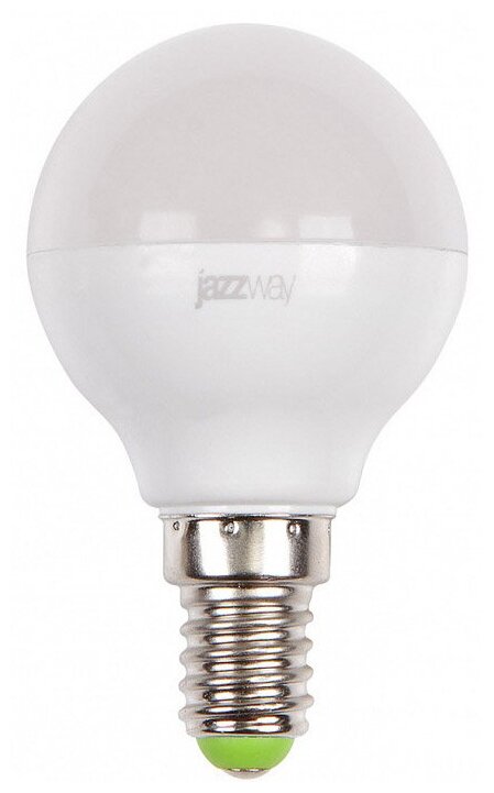 Лампа светодиодная PLED-ECO 5Вт G45 шар матовая 4000К нейтр. бел. E14 400лм 230В 50Гц JazzWay 1036926A
