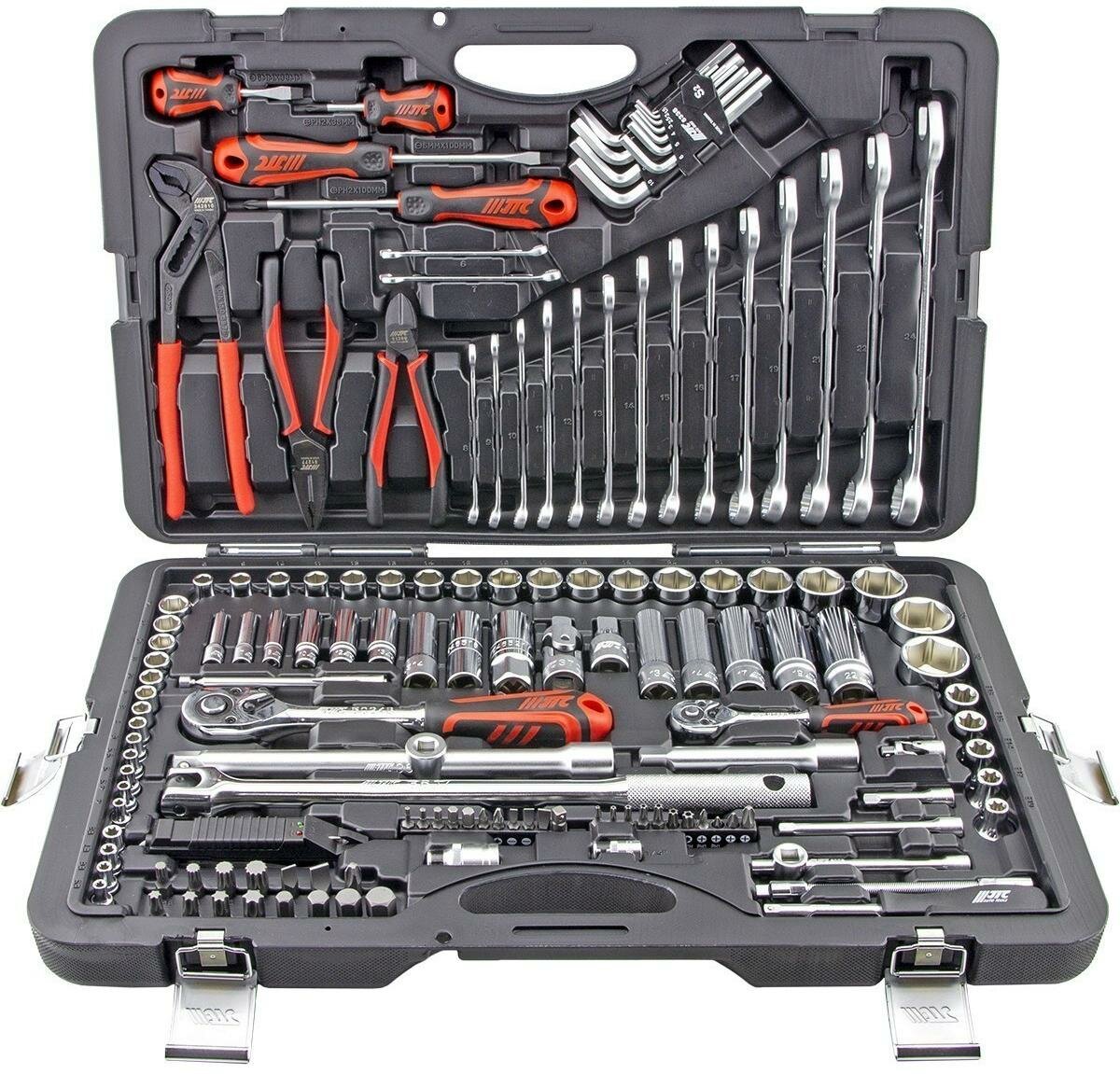 JTC-H145C Набор инструментов 1/4" & 1/2" 6-гранный (в кейсе) 145пр.