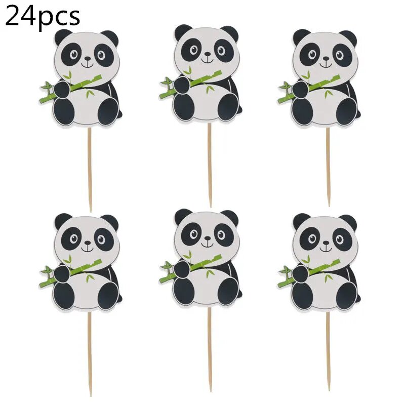 24шт Панда Cake Topper для торта