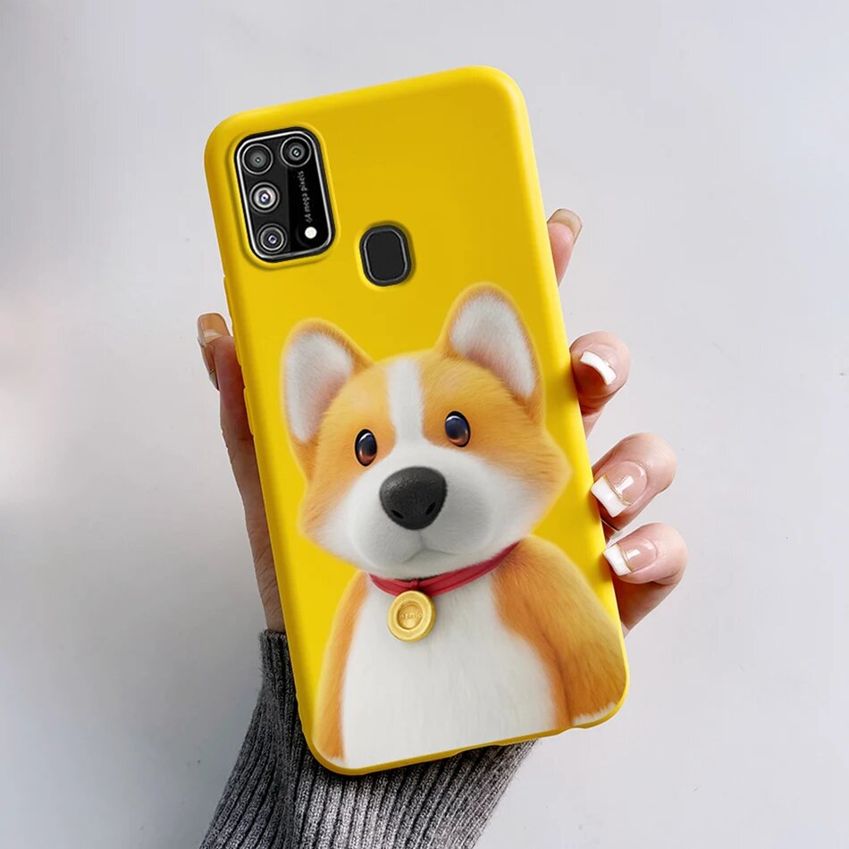 Чехол для Samsung Galaxy M31, Corgi, Yellow-L11