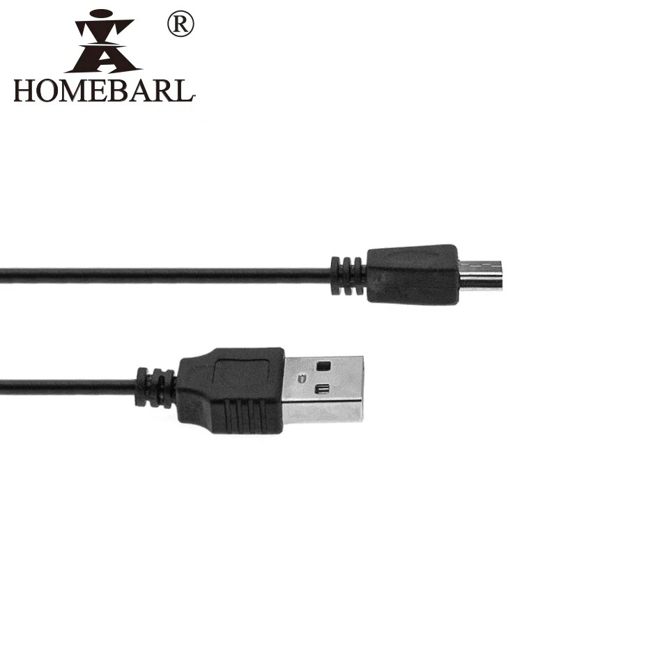 Кабель Mini USB/USB Homebarl, плоский, для зарядки и синхронизации данных, 5-контактный разъем, для MP3-плеера, MP4-плеера, MP5-плеера, камеры, радио, Bluetooth, DVD