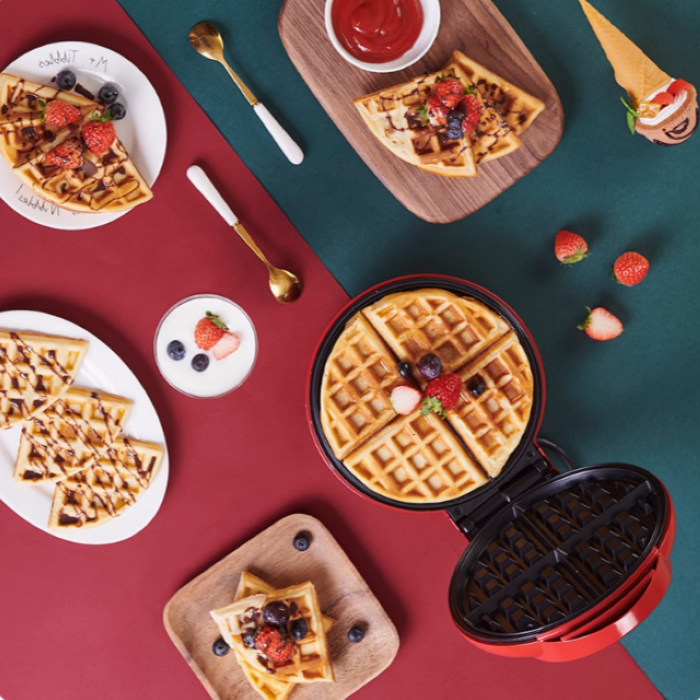 Электровафельница. Вафельница электрическая для мягких венских/бельгийских вафель. Форма для выпечки металлическая. Антипригарная 12*16см. IkoloL