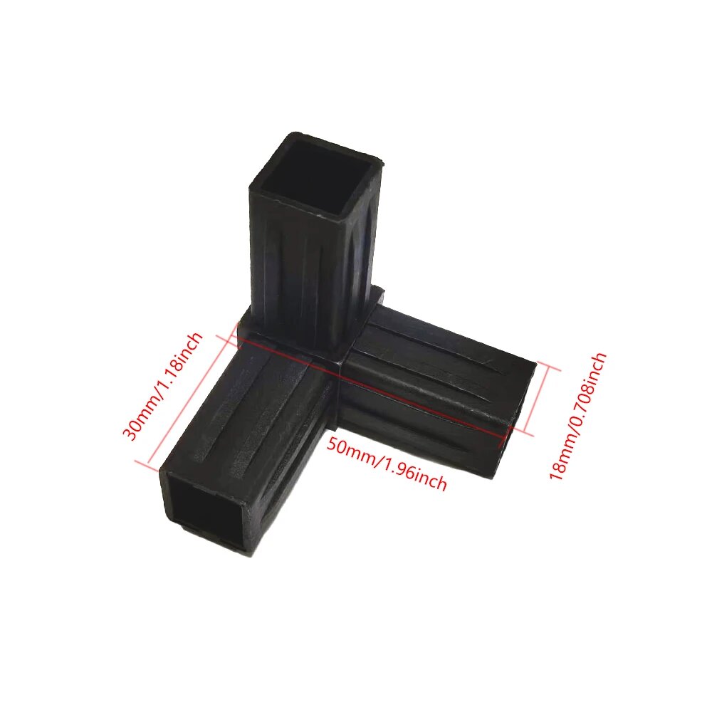 Крестообразные квадратные фитинги для труб 20x20 K20mm 1pcs