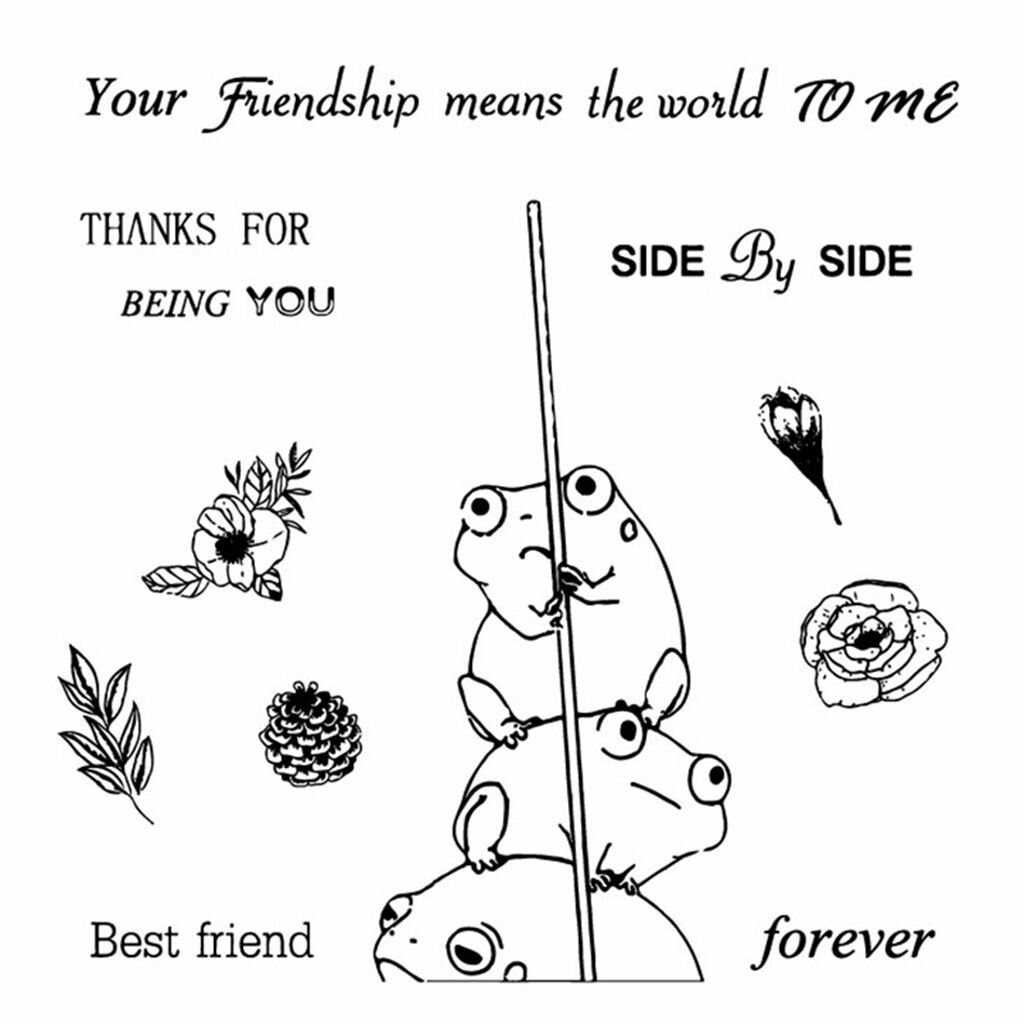 Силиконовый прозрачный штамп, лягушка