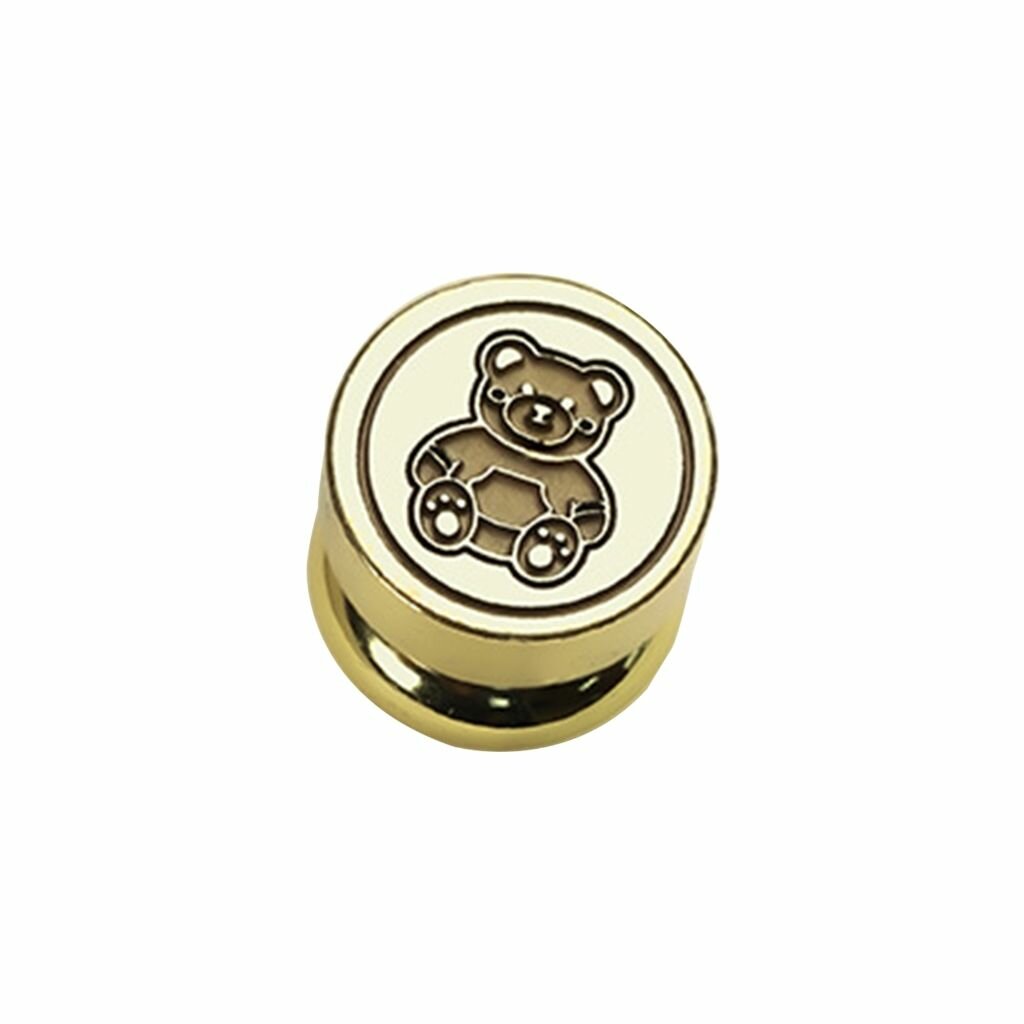 Штамп декоративный, Печать с восковой головкой - мини медвежонок, 1 шт.