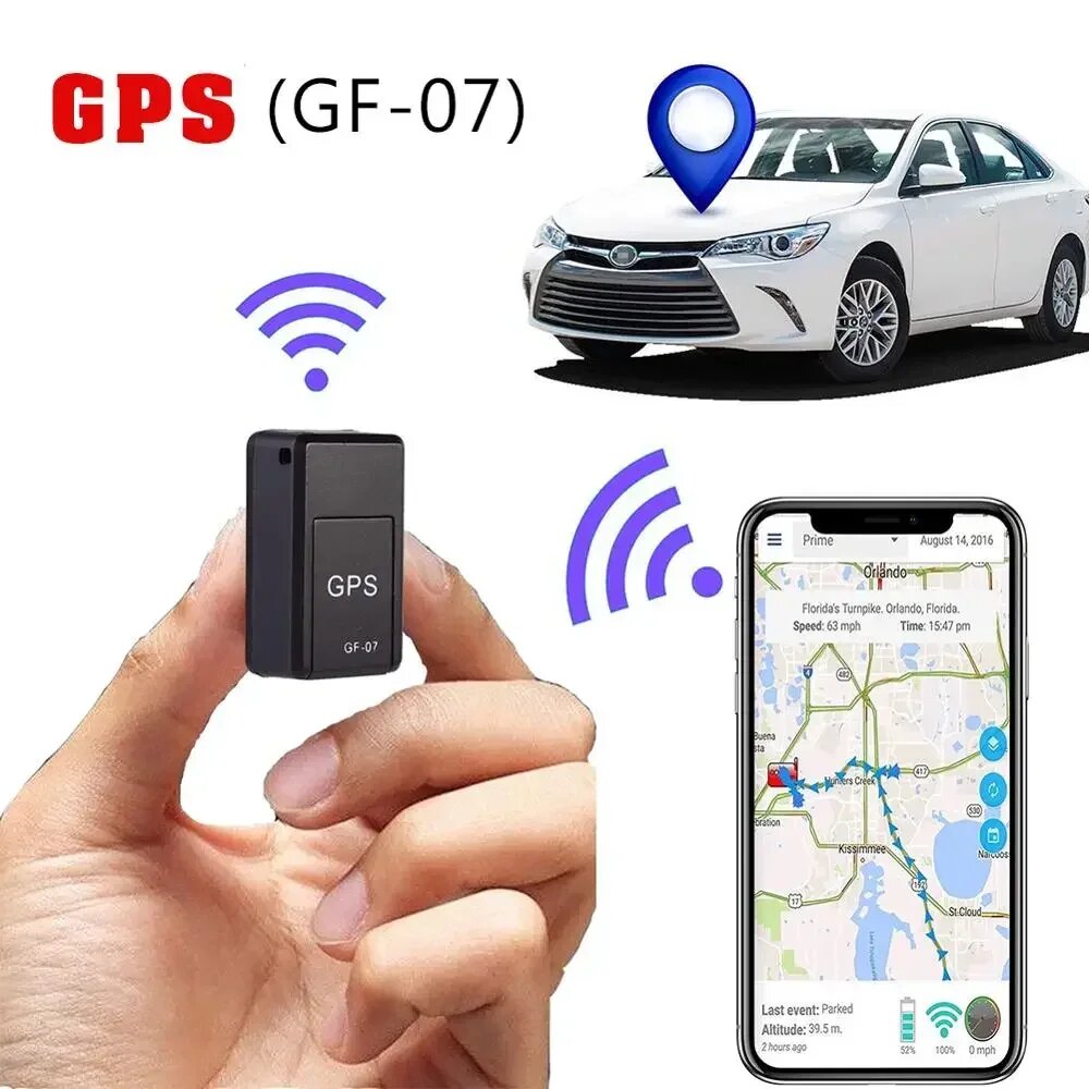 GF07 Мини-автомобильный GPS-трекер, устройство слежения в реальном времени, магнитный локатор информации о SIM-карте, противоугонный GPS-локатор для ежедневного использования.