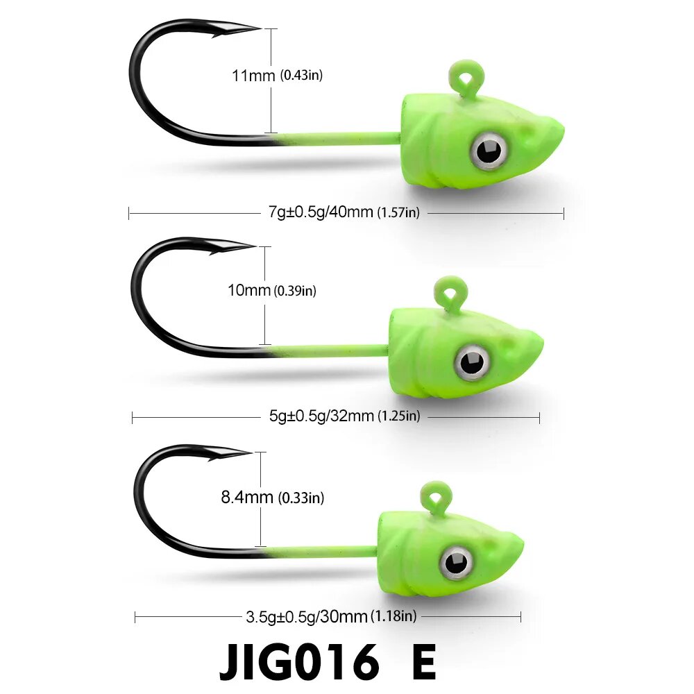 PRO BEROS Jig 016 E, 3.5г-7г, зеленый