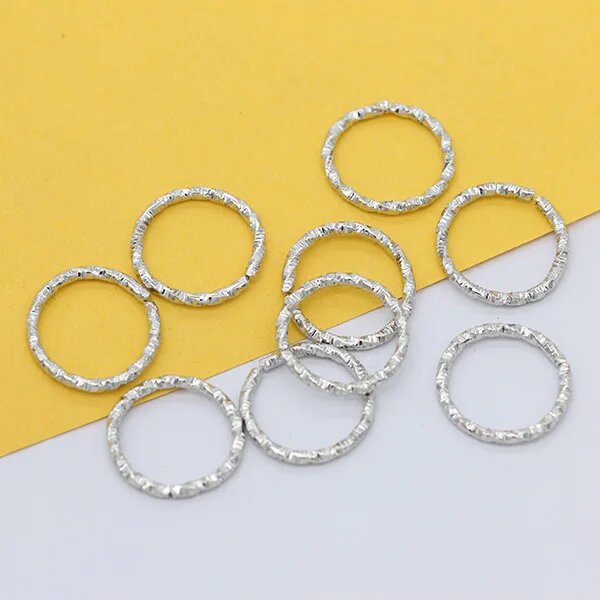 Витое открытое круглое кольцо с золотым и серебряным покрытием, соединительные соединители, бусины-разделители для поделок «сделай сам», 50p, 8-20 мм, Ювелирная фурнитура