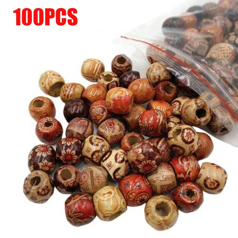 Деревянные бусины круглые 100шт