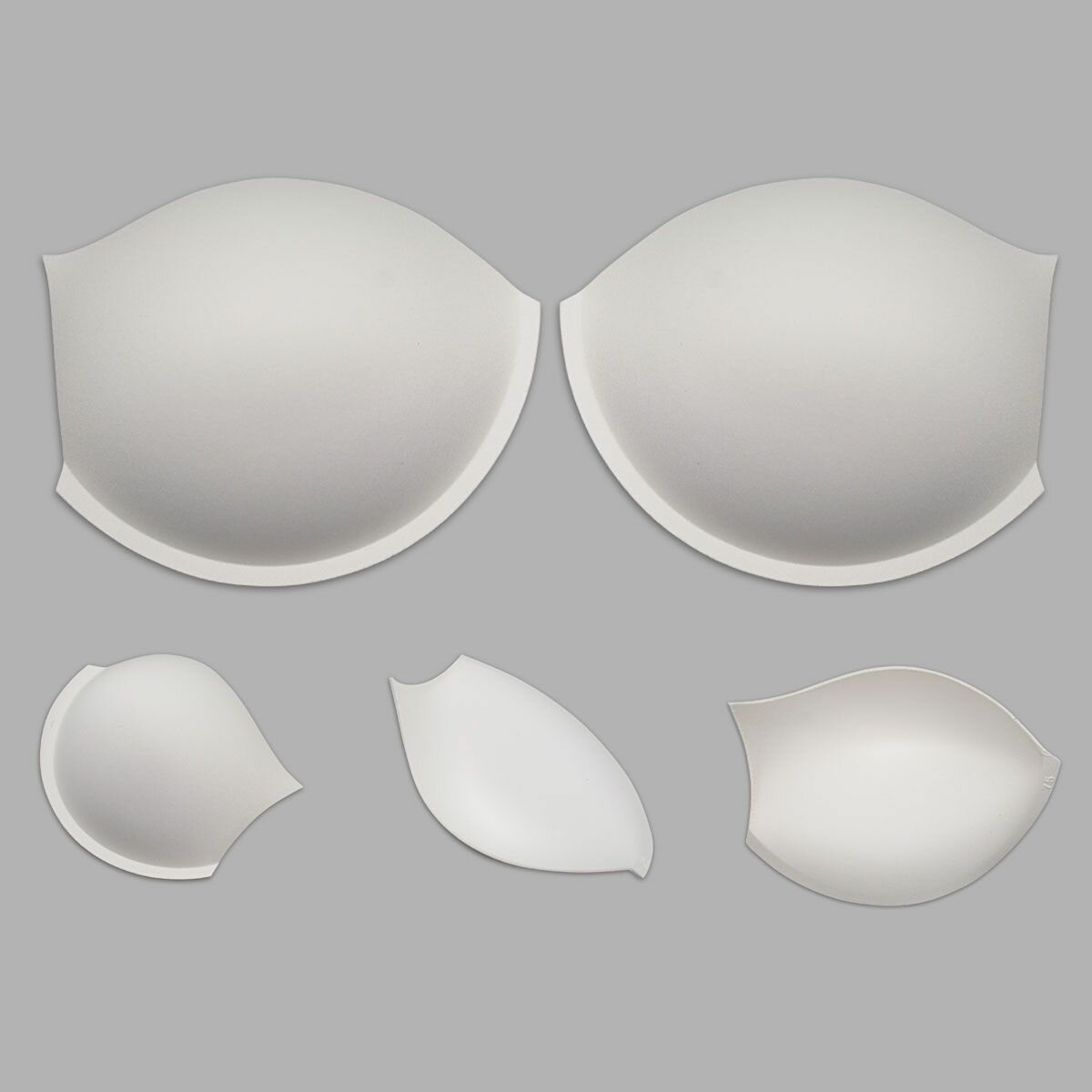 CC-55 Чашки для бюстгальтера с острым уступом с наполнен. и эфф. push-up, р.65, Antynea (001 белый)