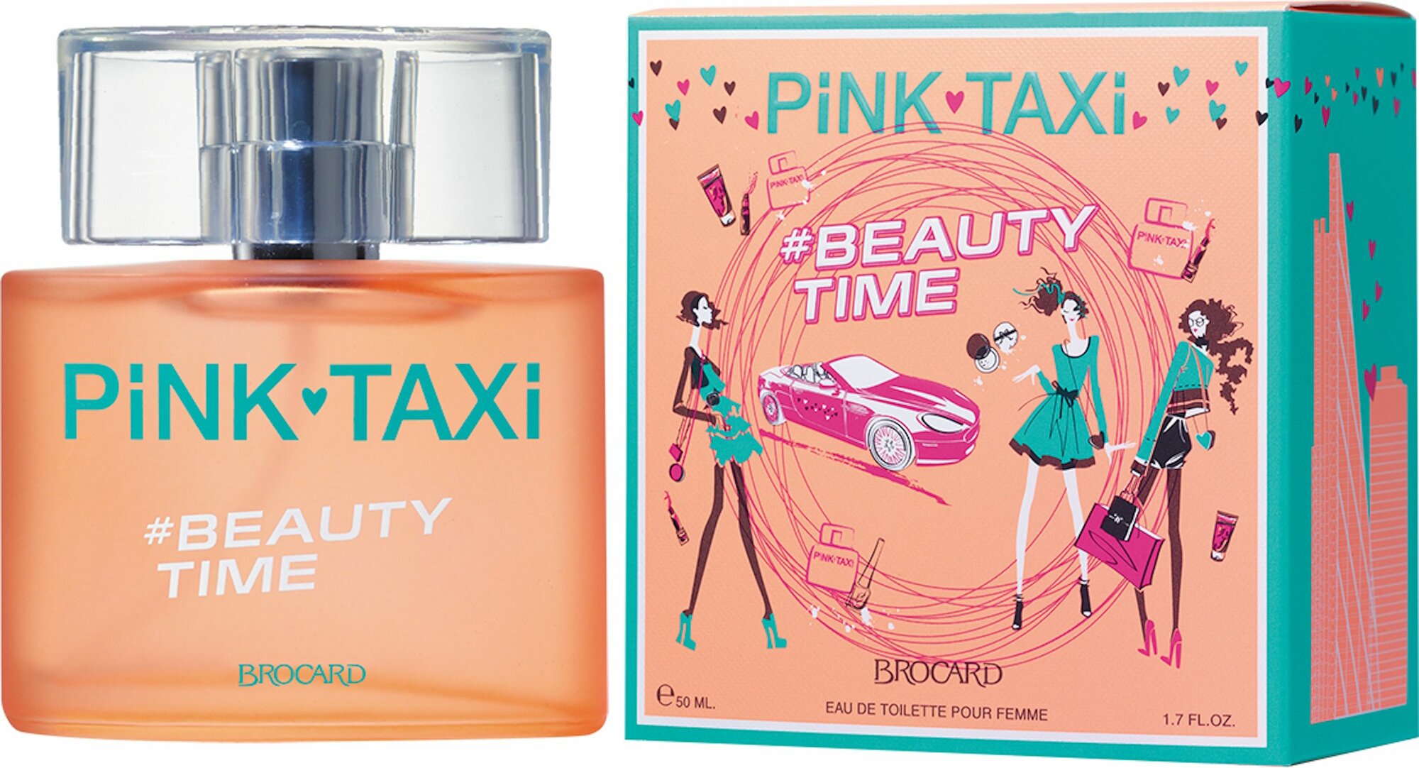 Brocard. Туалетная вода женская Pink Taxi Beauty Time, 90 мл