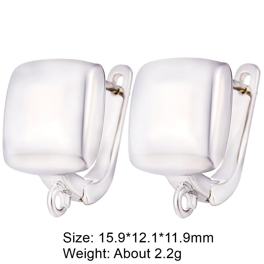 Крючки для сережек Juya, Белый, White Gold, 8 шт.