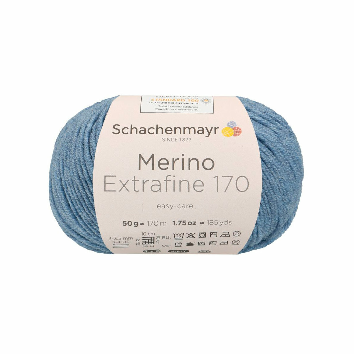 Merino Extrafine 170 /Мерино Экстрафайн 170/ пряжа Schachenmayr, MEZ, 9807551 (00056, wolke meliert (облачный меланж), голубой)