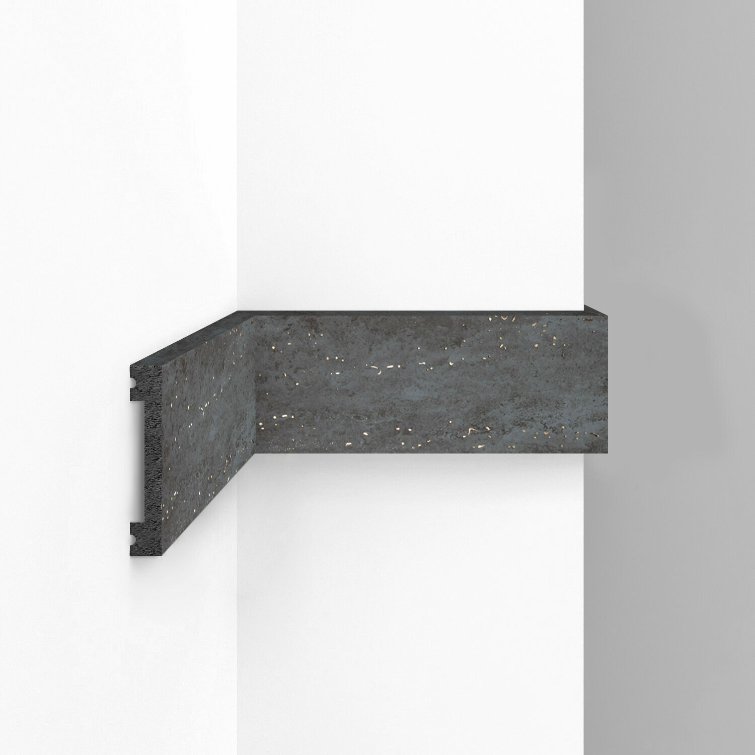 Плинтус дюрополимер напольный DECOMASTER (декомастер), 66х13х2900 мм, D157-1632G ДМ травертин темный мерцающий