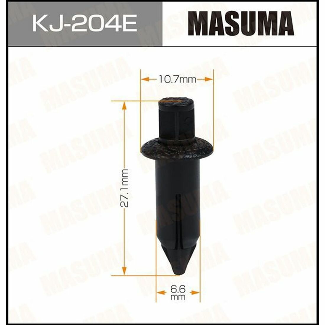 Клипса автомобильная (автокрепеж) для японских автомобилей Masuma KJ-204E 50шт.