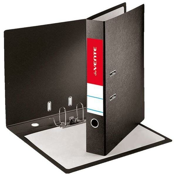 Папка-регистратор deVente "большой формат А3", разборная, 75мм двусторонний ПВХ, Черная
