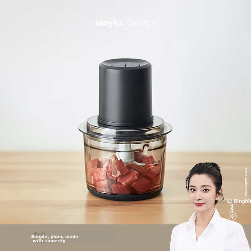 Olayks Instant Meat Grinder, Mincer, Multi-Functional Home Food Processor, Electric Meat Chopper, Blender, Dumpling Filling Maker, Garlic Masher, Large Capacity 2.2L