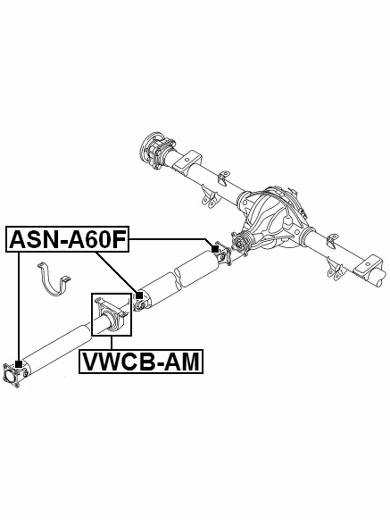 Подшипник подвесной карданного вала (ремонтный комплект) VOLKSWAGEN VWCB-AM FEBEST.