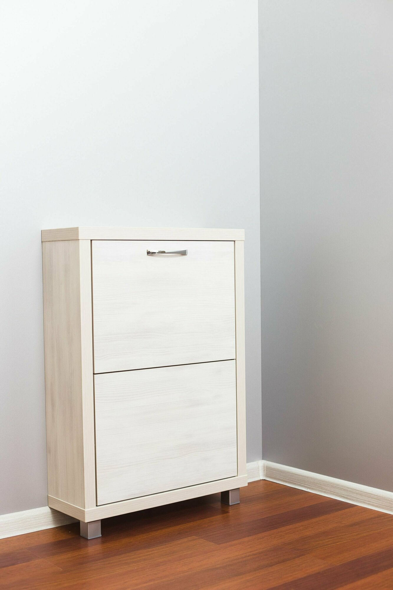 Шкаф обувной Ironnori Люкс, Выбеленное дерево с регулируемыми ножками 2 секции, ЛДСП