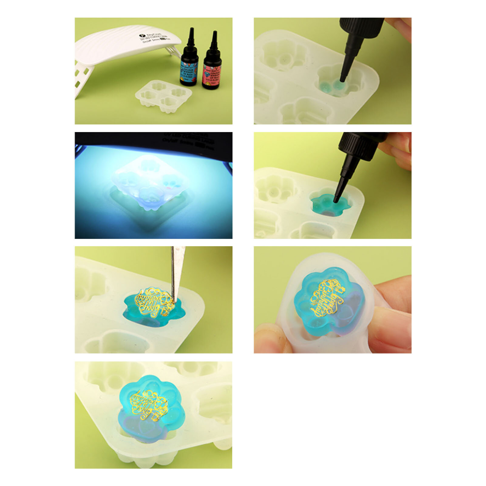 12 шт. УФ-смола разных цветов, быстроотверждаемая, яркий цвет, широко используемая УФ-эпоксидная смола для изготовления ювелирных изделий своими руками