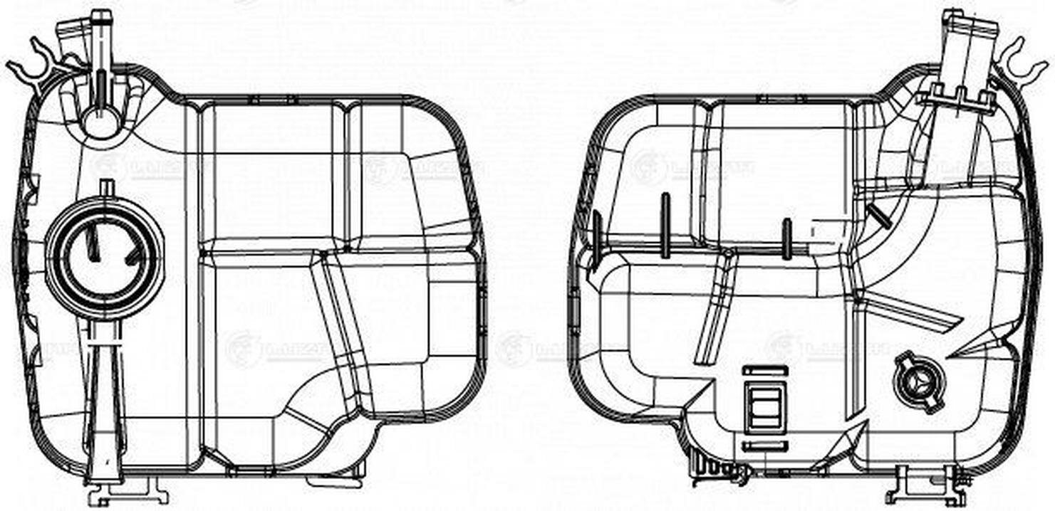 Luzar бачок расширительный охл. жидкости (с датчиком) let0540