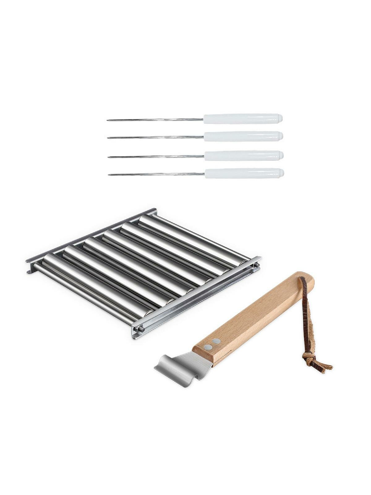 Гриль для хот-догов из нержавеющей стали Роликовый стеллаж для сосисок для барбекю