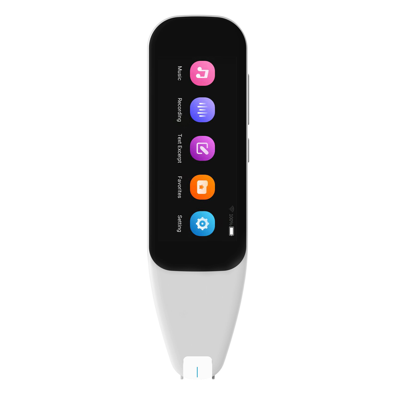 DOSMONO Сканер-перо для перевода и чтения C501B Белый Пластик 88g 15.5x4.3x1.4cm 1.3GHz 8GB EMCP WiFi 802.11b/g/n Android 8.1 3.46" LCD/IPS 340*800 Full Lamination Oncell Сканер 30W MIC Silicon Колонка 8 Ом 1 Вт 3.7V 1200mAh 2 часа зарядки 120 часов