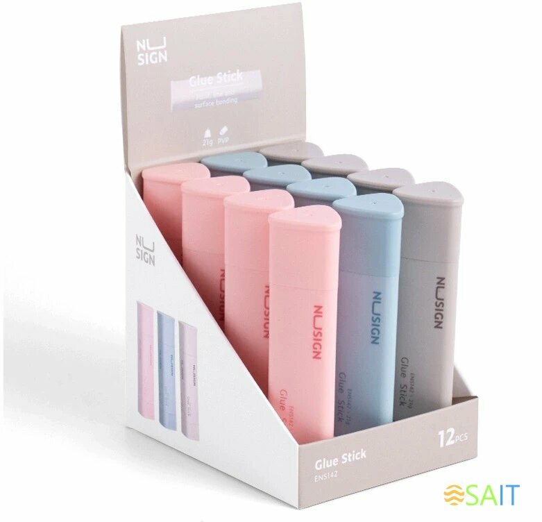 Клей-карандаш Deli ENS142 21гр корп. ассорти белый