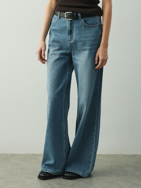 Джинсы широкие 