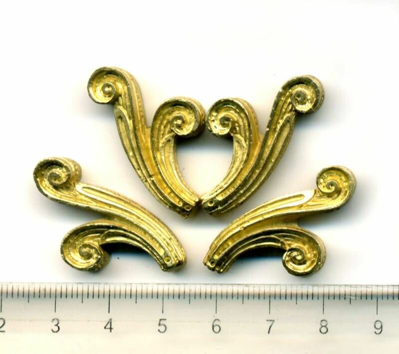 Декоративный элемент, завиток, 30 мм, металл 1 шт.