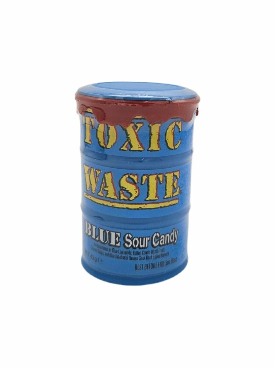 Кислые леденцы Toxic Waste Sour Candy (синяя бочка) (США), 42 г