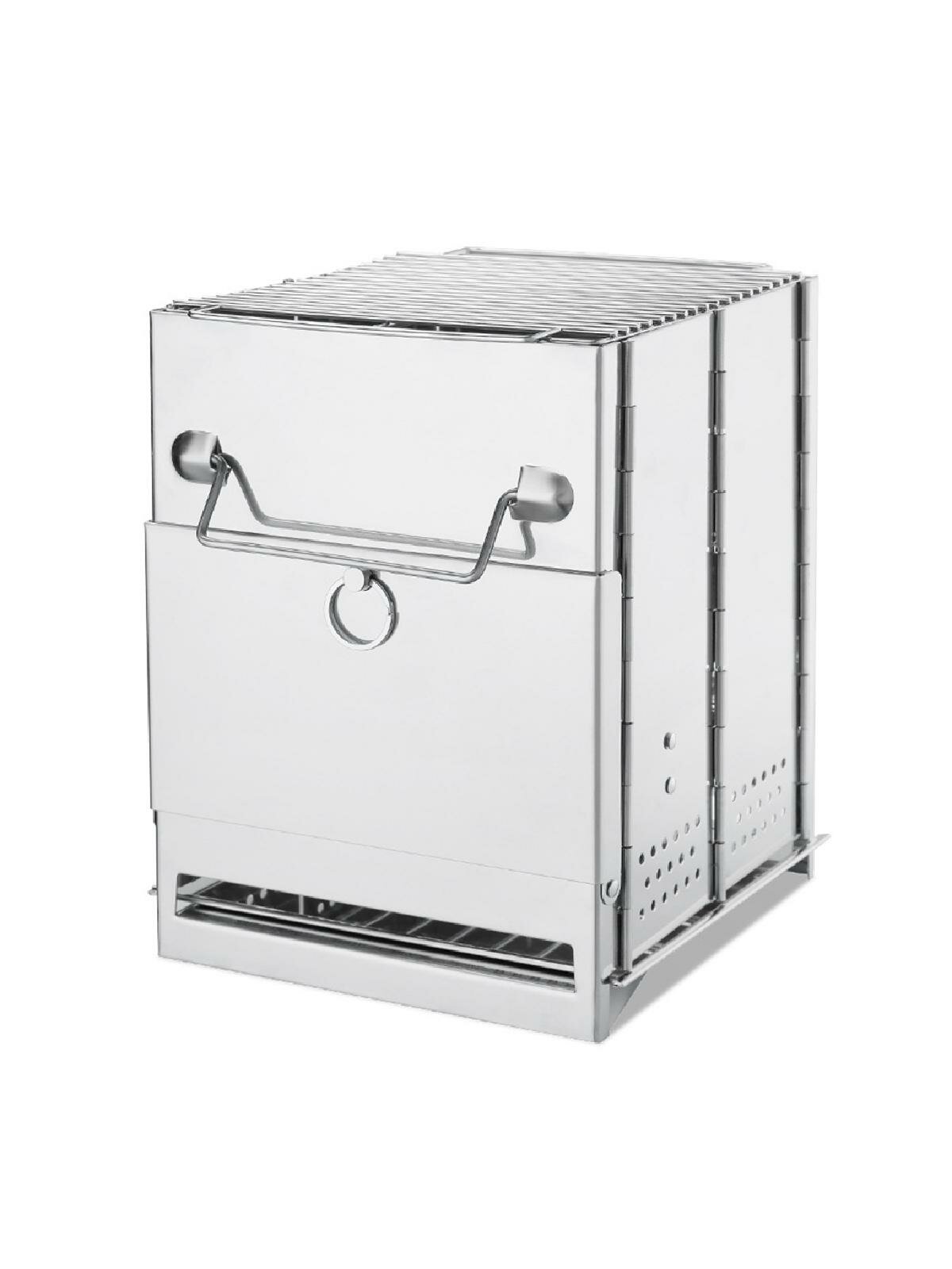 Мини-Уличная Дровяная Печь Портативный Кемпинг Для Пикника Барбекю Путешествия Складной Дровяной Печи Из Нержавеющей Стали Для Приготовления Пищи На Древесном Угле Гриль